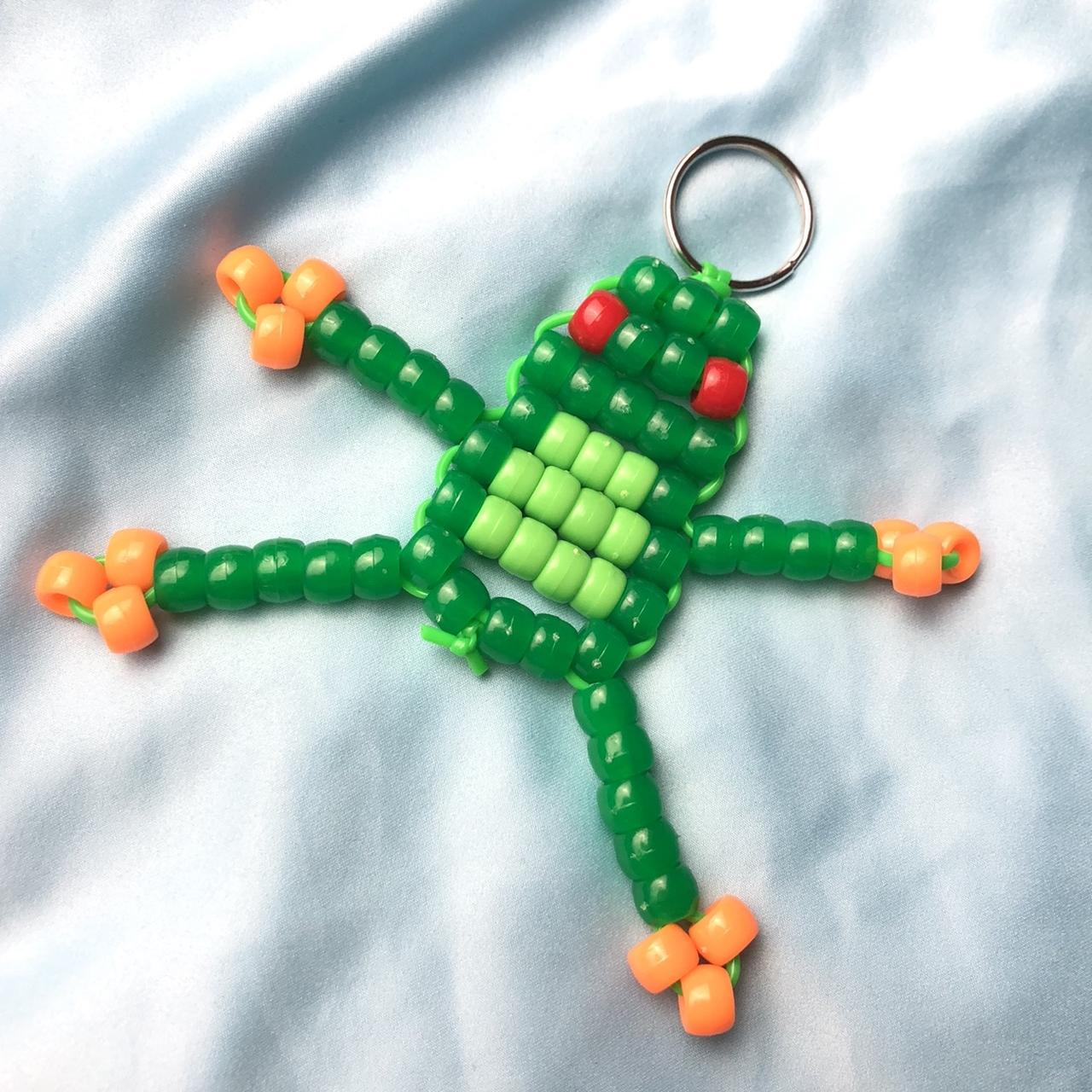 Green frog kandi bead keychain 🐸 $4.50 shipping... - Depop