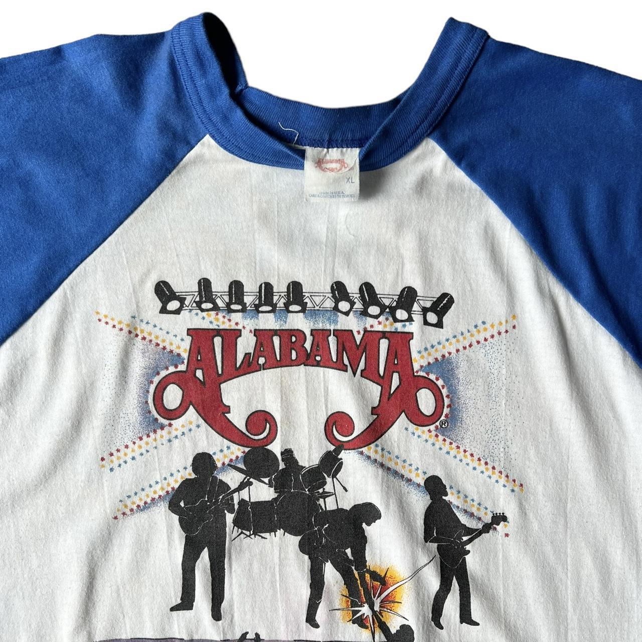 1986 Alabama Country Music Concert Band Raglan T... - Depop