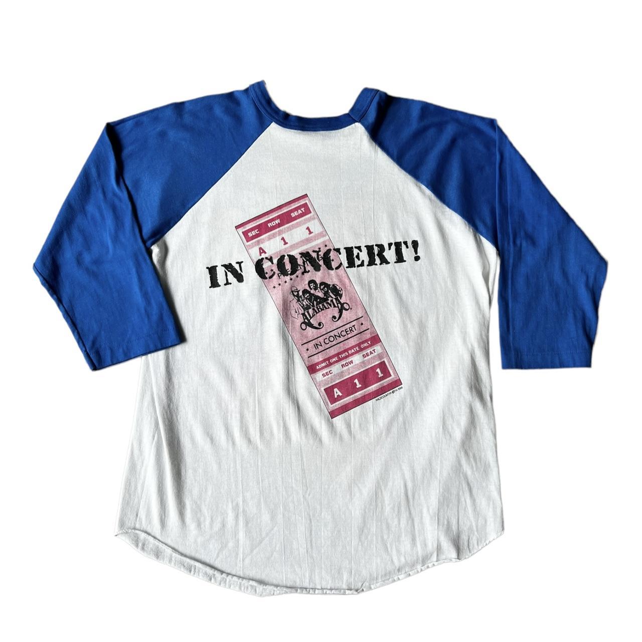 1986 Alabama Country Music Concert Band Raglan T... - Depop