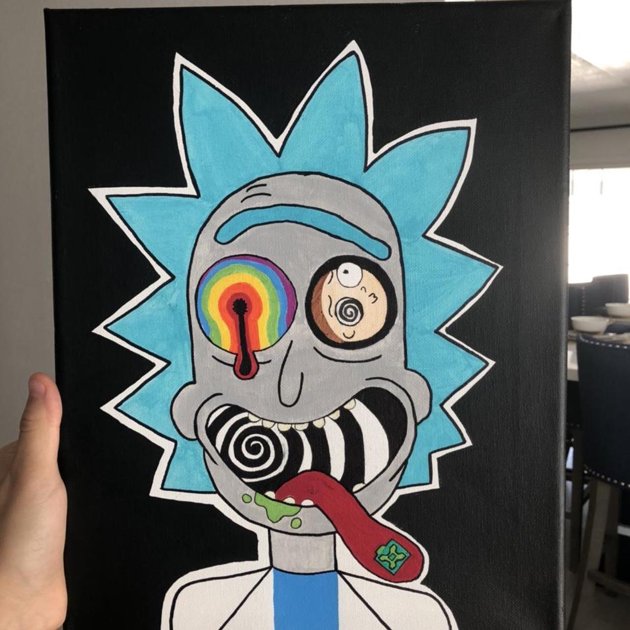 Rick and Morty trippy art painting! Some... | Depop