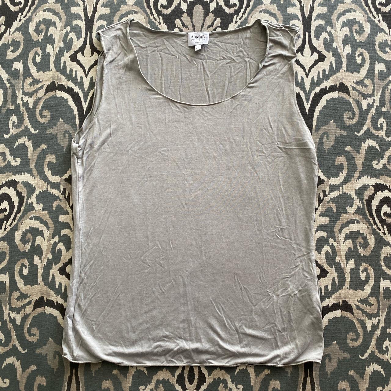 Super Cute Cool Grey Tank Top From Armani Depop