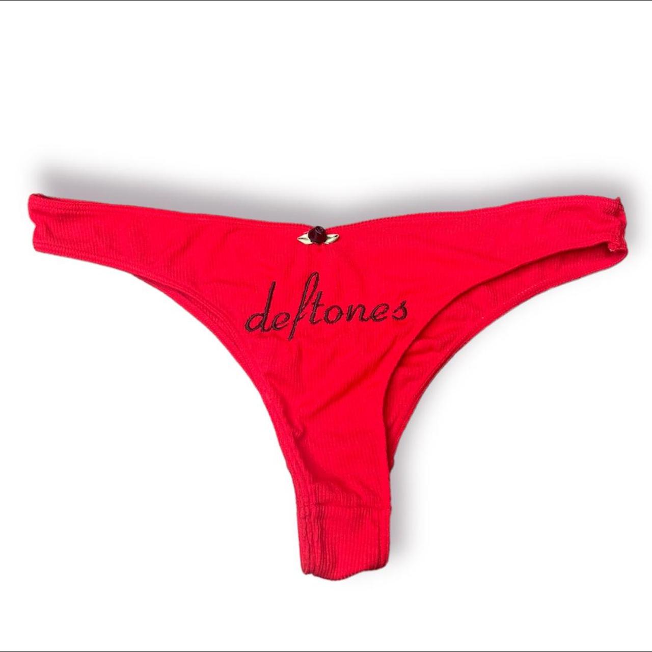 Deftones embroidered on a new never worn red... - Depop