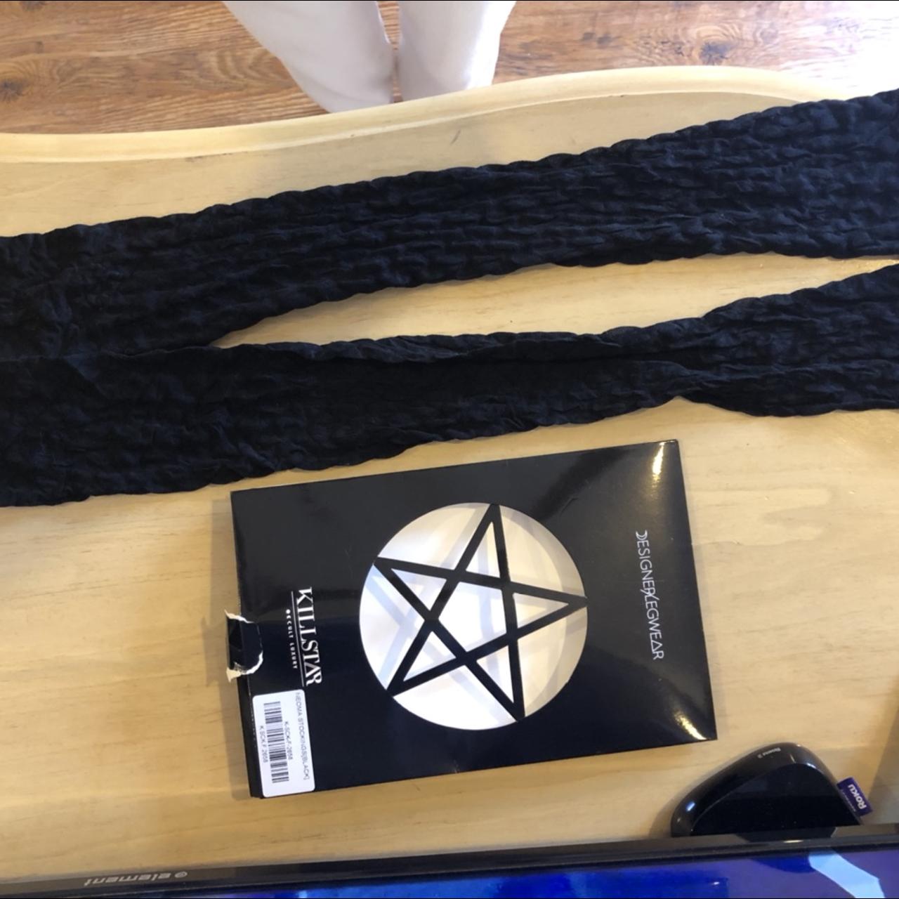 Killstar black sheer stockings (knee high). Very... - Depop