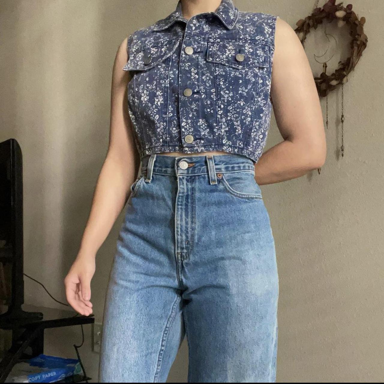 Vintage Bongo denim vest Measurements Length:... - Depop