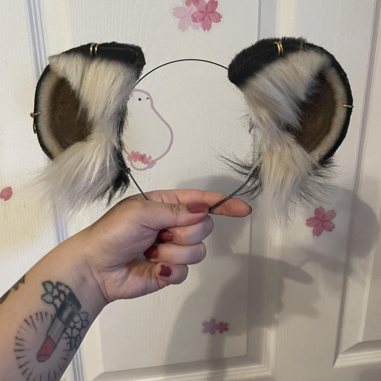 Coywolfden black bear ears Only worn once About... - Depop