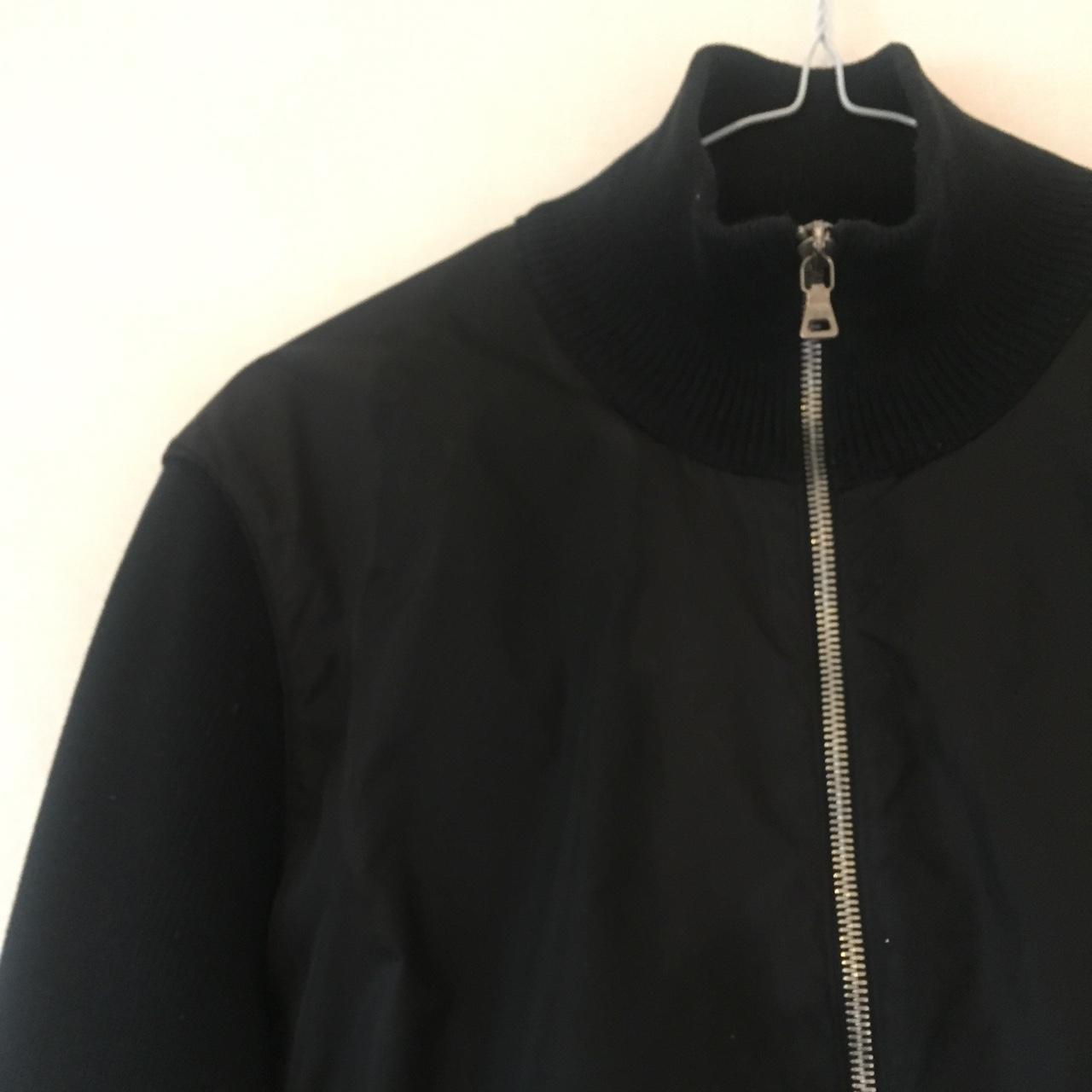 Nylon/Wool black Prada Sport cardigan. Size S - Depop