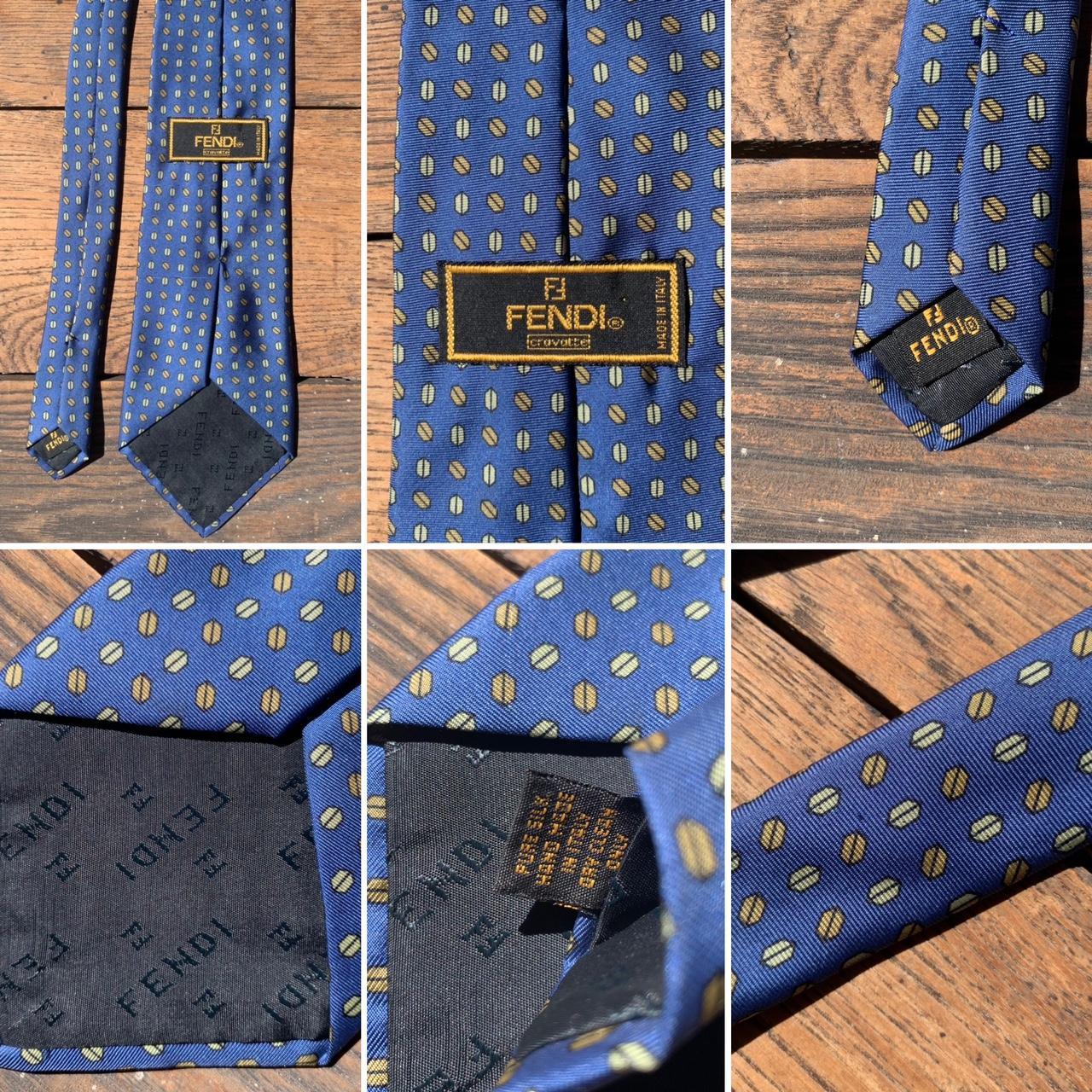 Vintage FENDI multicolor Geo pattern silk tie My... - Depop