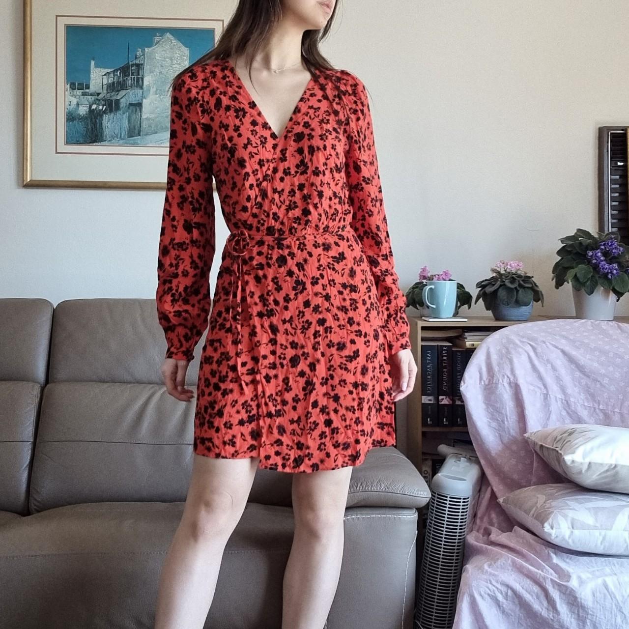 The prettiest 🧡 wrap dress from Kookai. Adjustable... - Depop