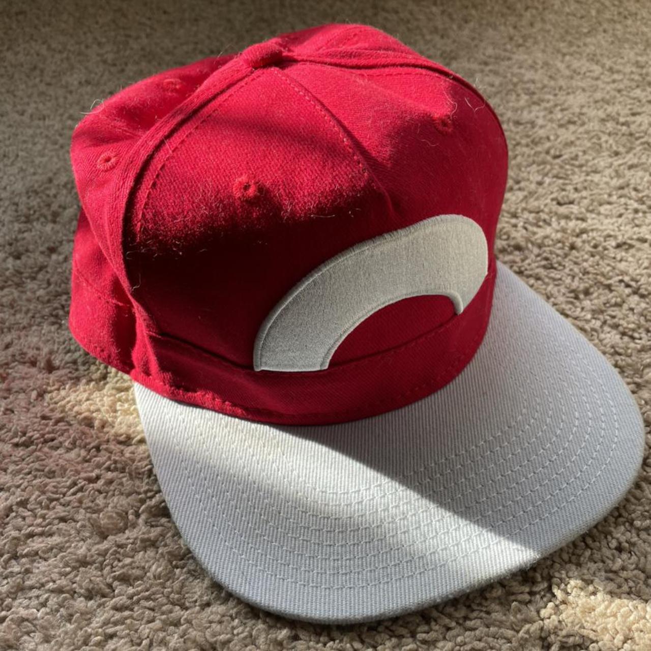 Hot Topic Men's Red and White Hat | Depop
