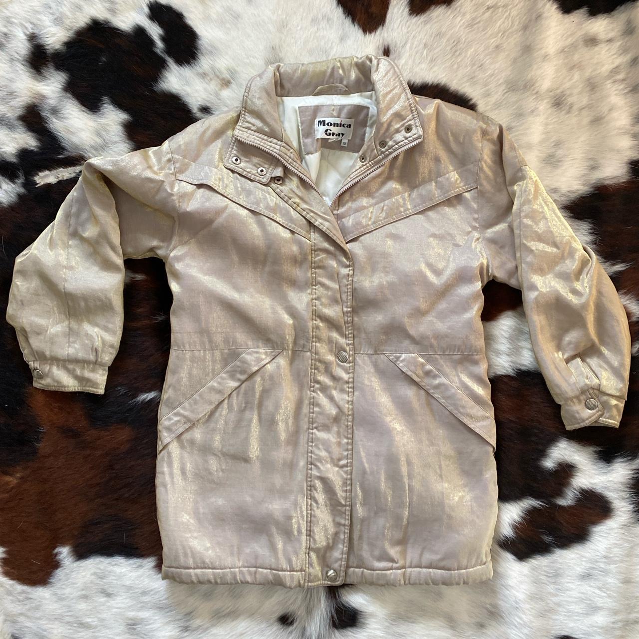 Monica Gray silver gold shine. Vents on the... - Depop