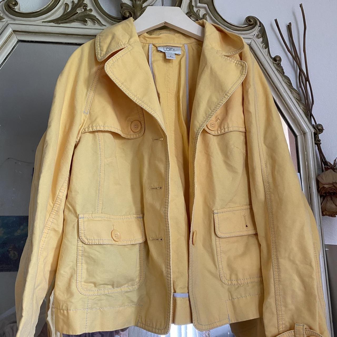 Ann Taylor Women's Yellow Jacket | Depop