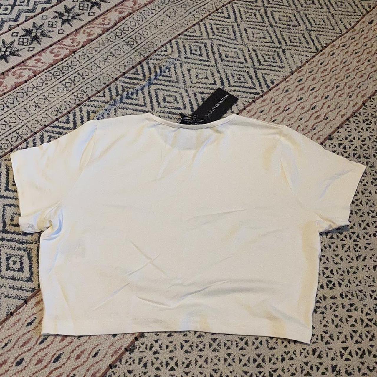 Wednesday’s Girl cream crop top , never worn would... - Depop