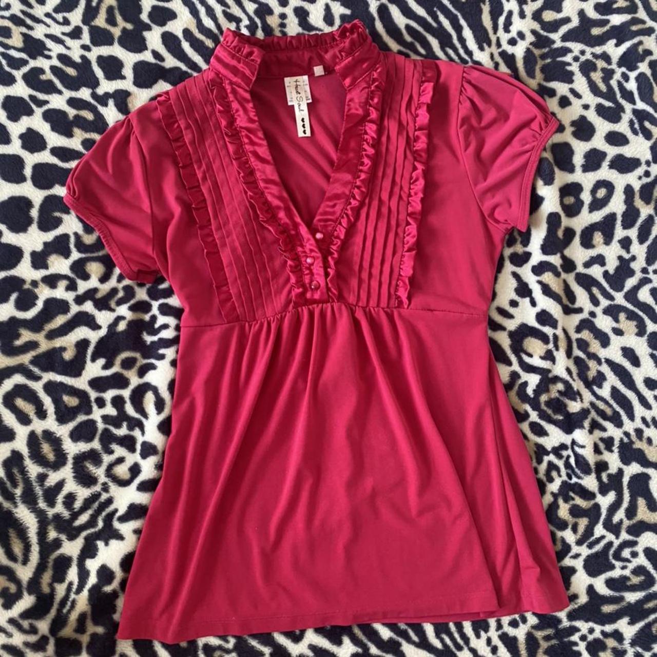 Women's Pink and Red Blouse | Depop