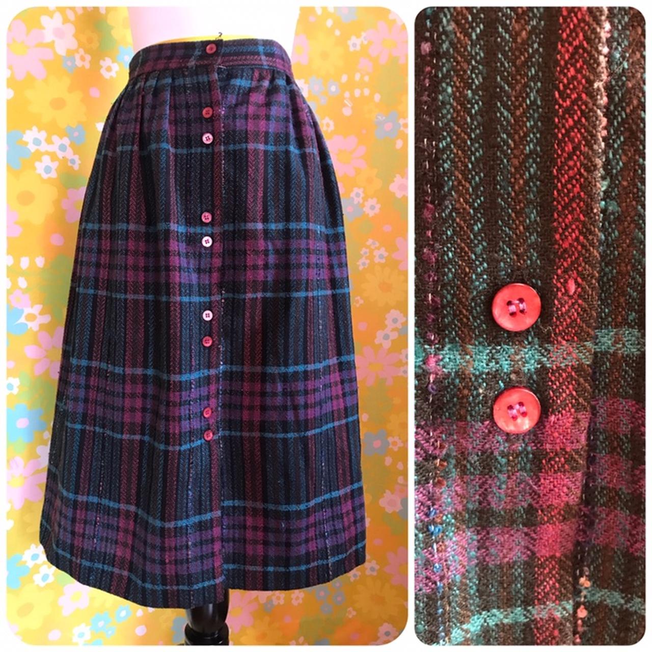Funky wool skirt! Mod Pinup Rockabilly Retro Scooter... - Depop