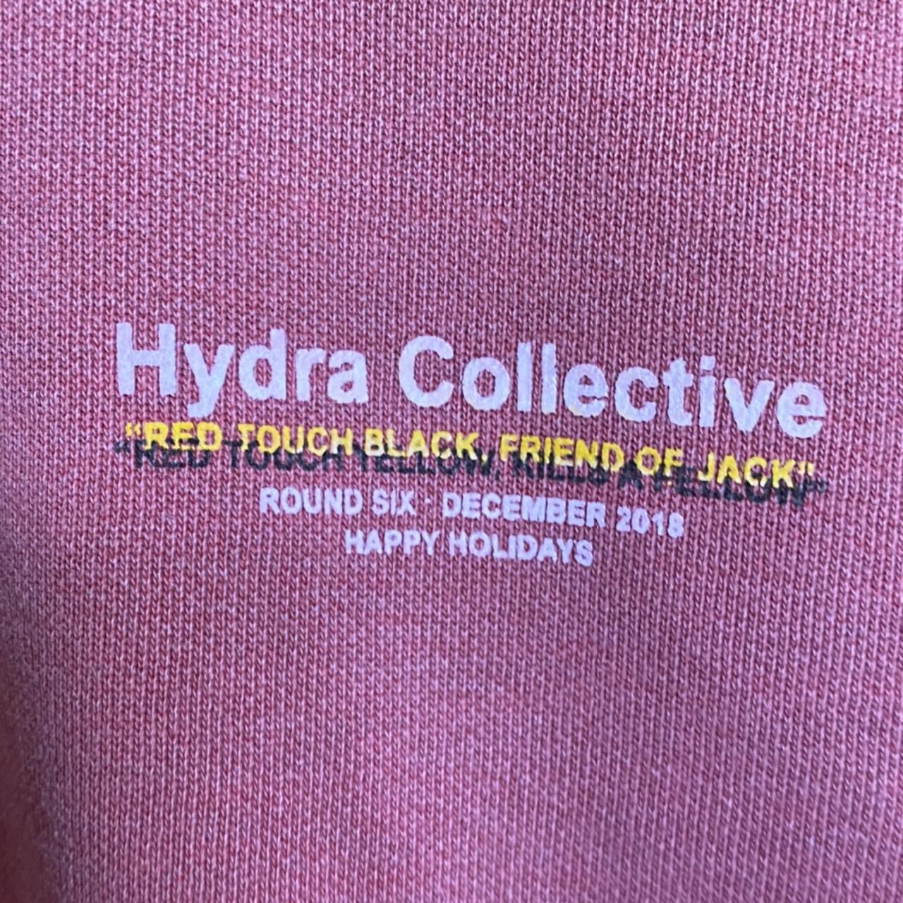 Hydra Collective Red Acid-Washed Hoodie by Ryan... - Depop