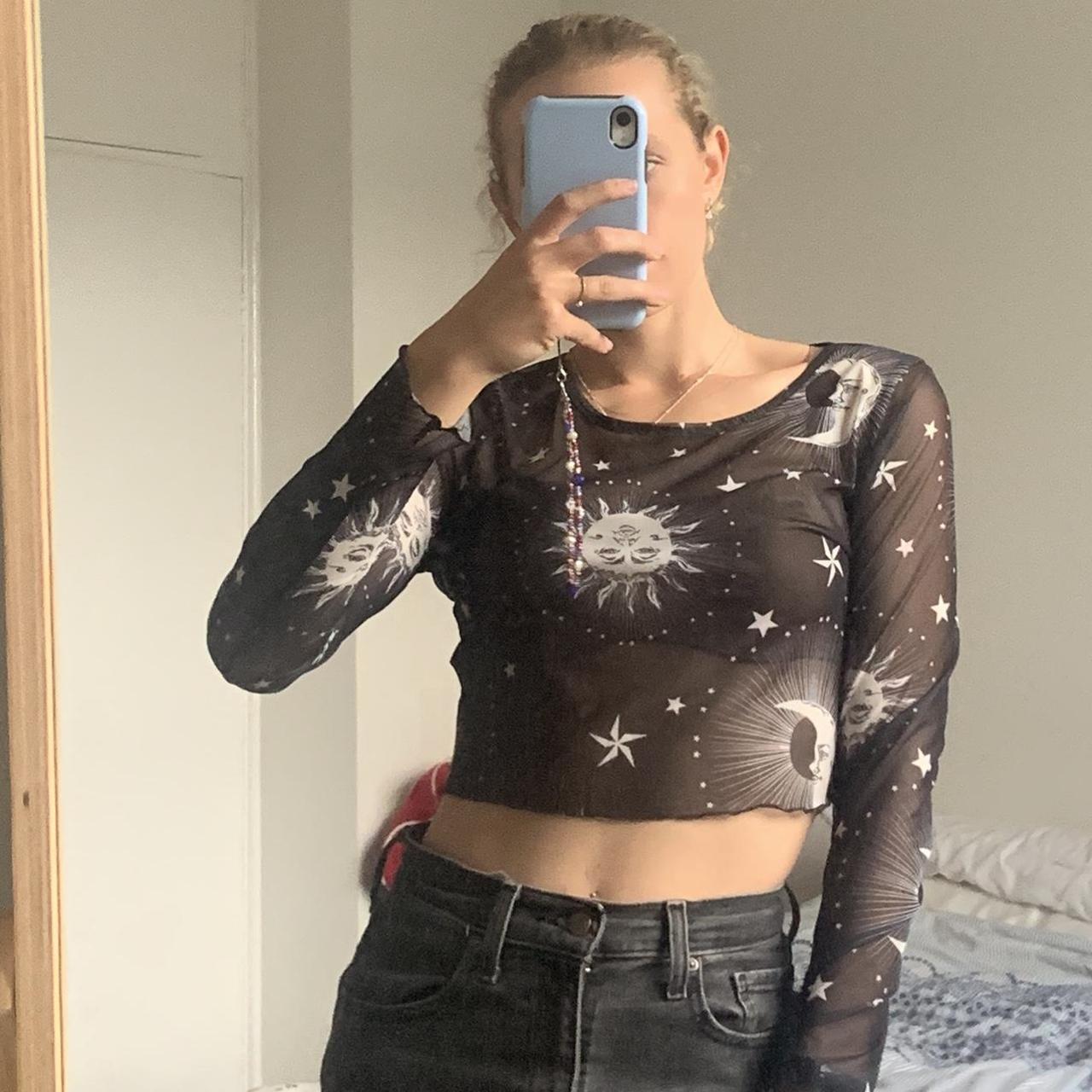 sheer moon and sun top! I absolutely adore this top... - Depop
