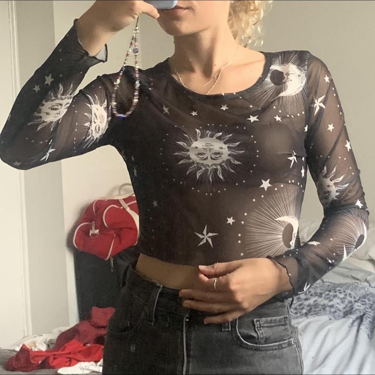 sheer moon and sun top! I absolutely adore this top... - Depop