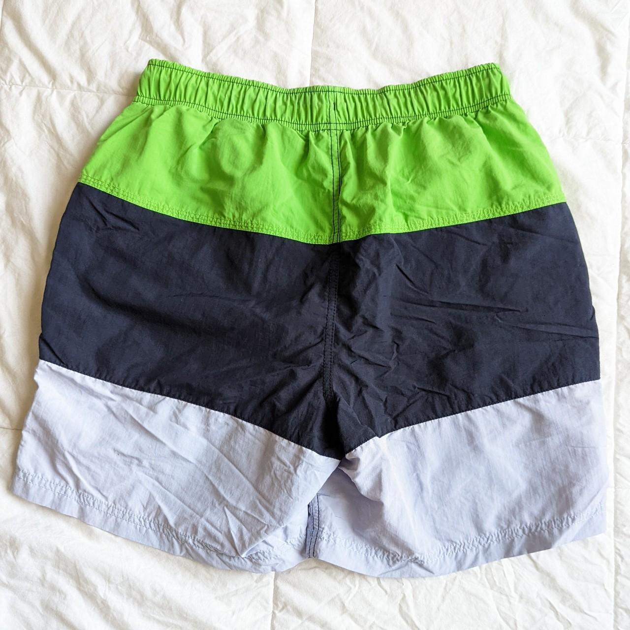 Color block vintage look Nautica beach shorts Size:... - Depop