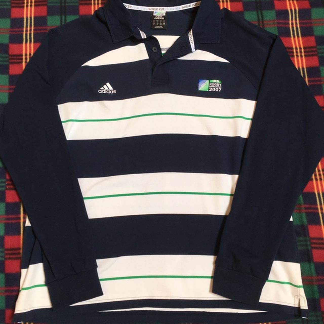 ADIDAS Rugby World Cup 2007 Collection Striped Long... - Depop