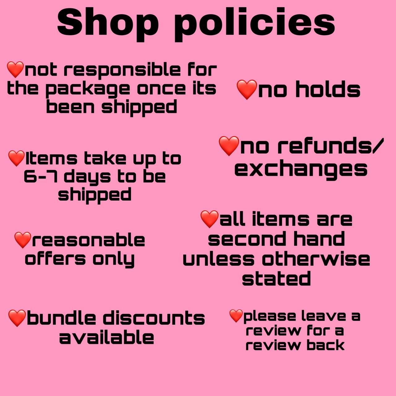 Shop policies feel free to message me for more... - Depop
