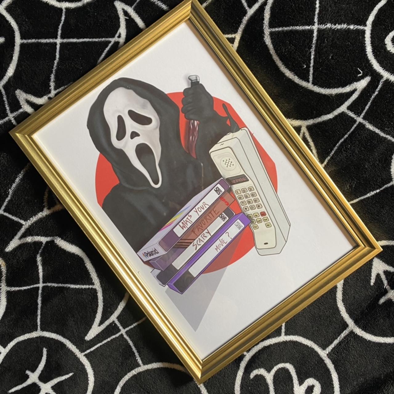 Scream Horror Movie Film Mask 90s Y2K VHS A4 Art... - Depop
