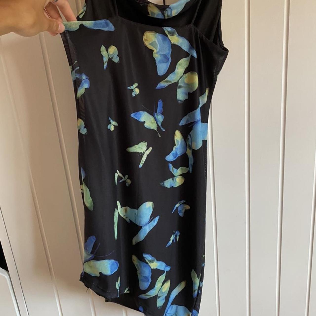 Motel rocks black butterfly mini dress Asymmetric... - Depop