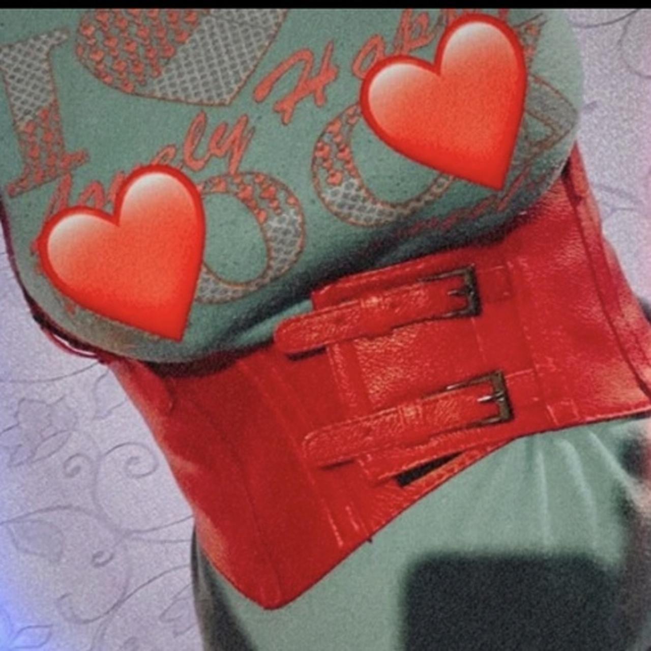 Harness Suspender Corset Belt Red Bold Fire Daring... - Depop