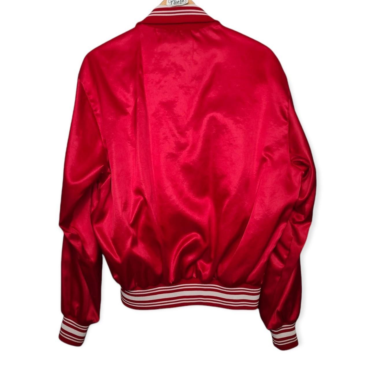 Vintage Redman Chewing Tobacco Satin Jacket... - Depop