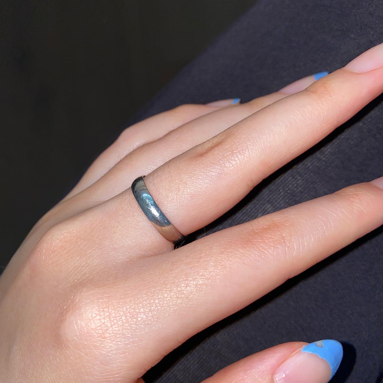 STERLING SILVER S925 Stamp ring size 8/9 Flawless... | Depop