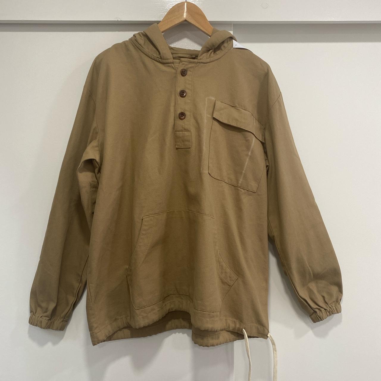 (LOT 323) Button-front smock – khaki - S SAMPLE -... - Depop
