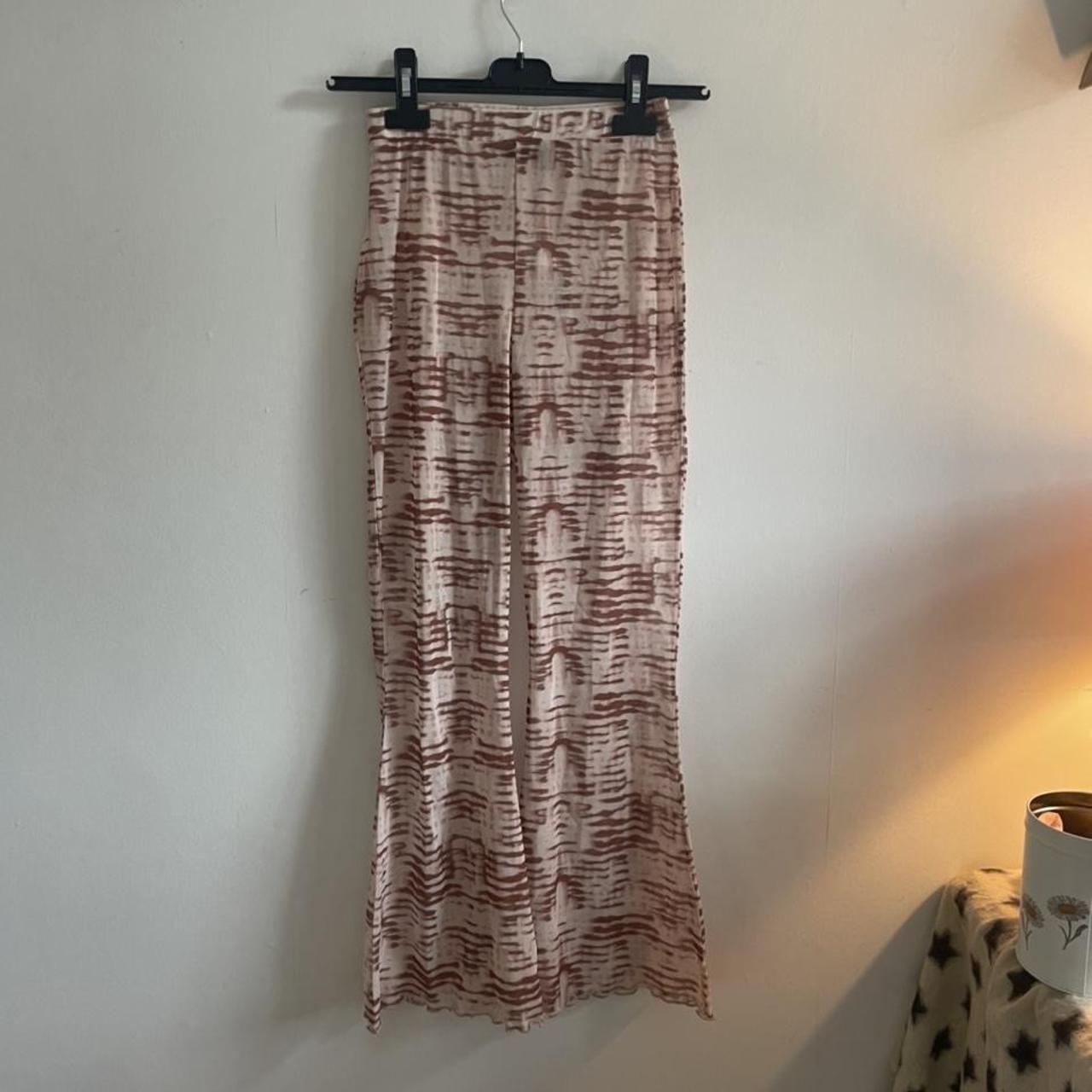 ASOS DESIGN petite See through patterned flares UK... - Depop