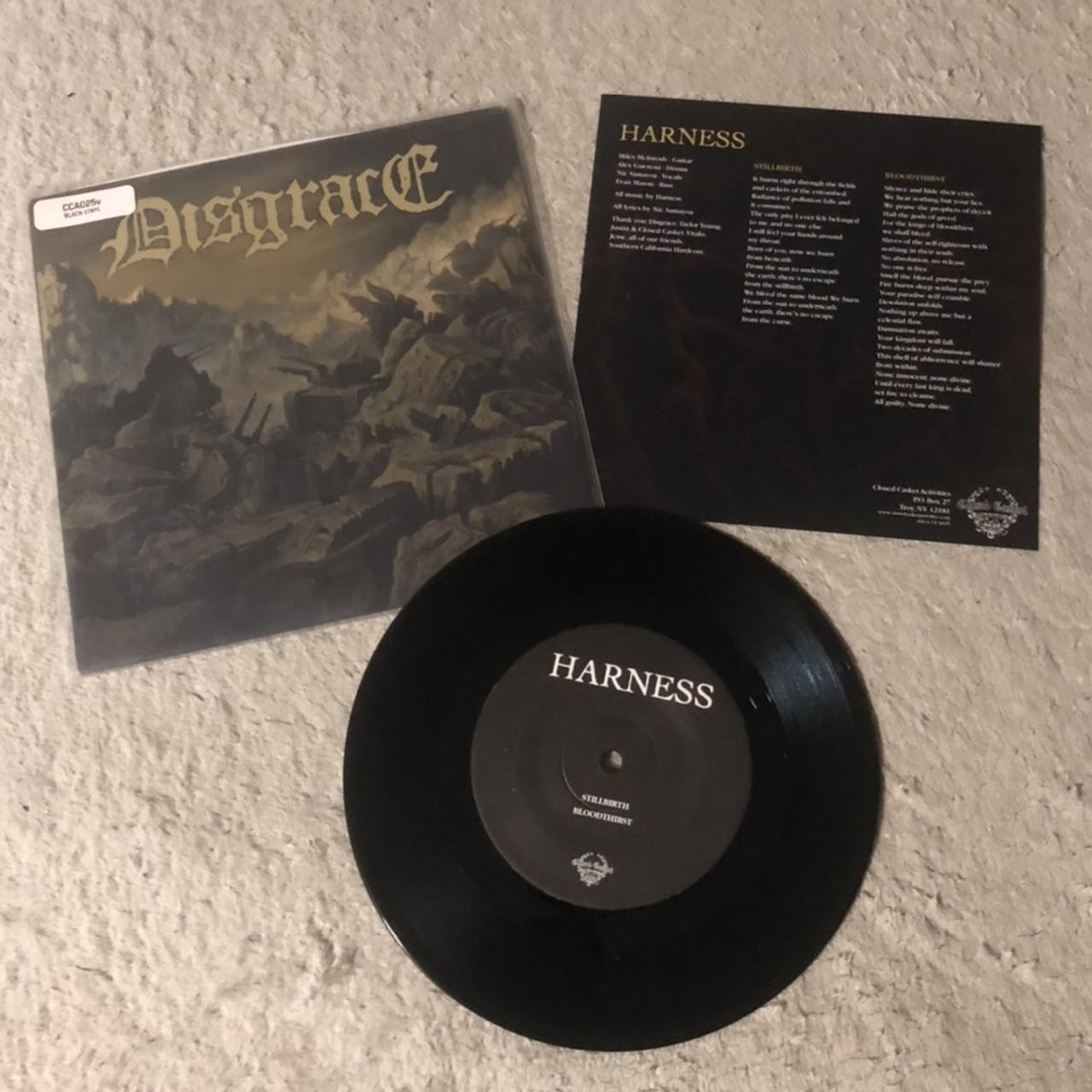 Disgrace / Harness Split 7” vinyl record Disgrace... - Depop