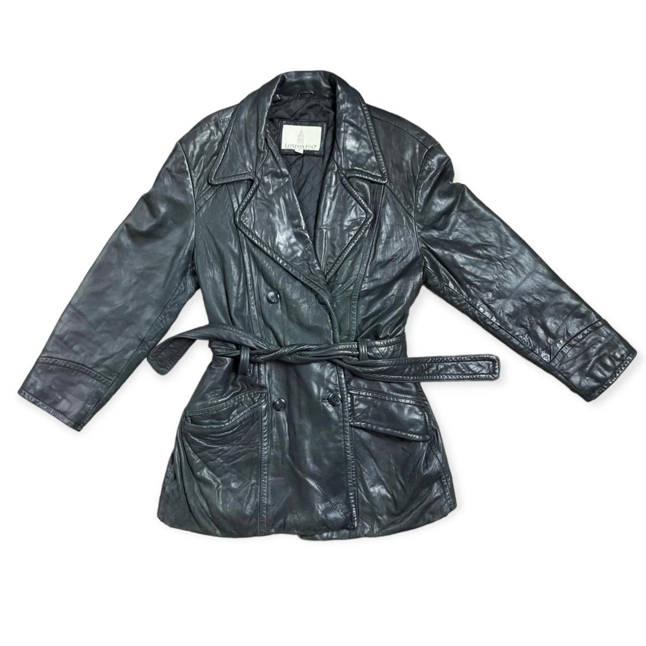 🔥 FIRE vintage 90s LONDON FOG GENUINE LEATHER trench... - Depop