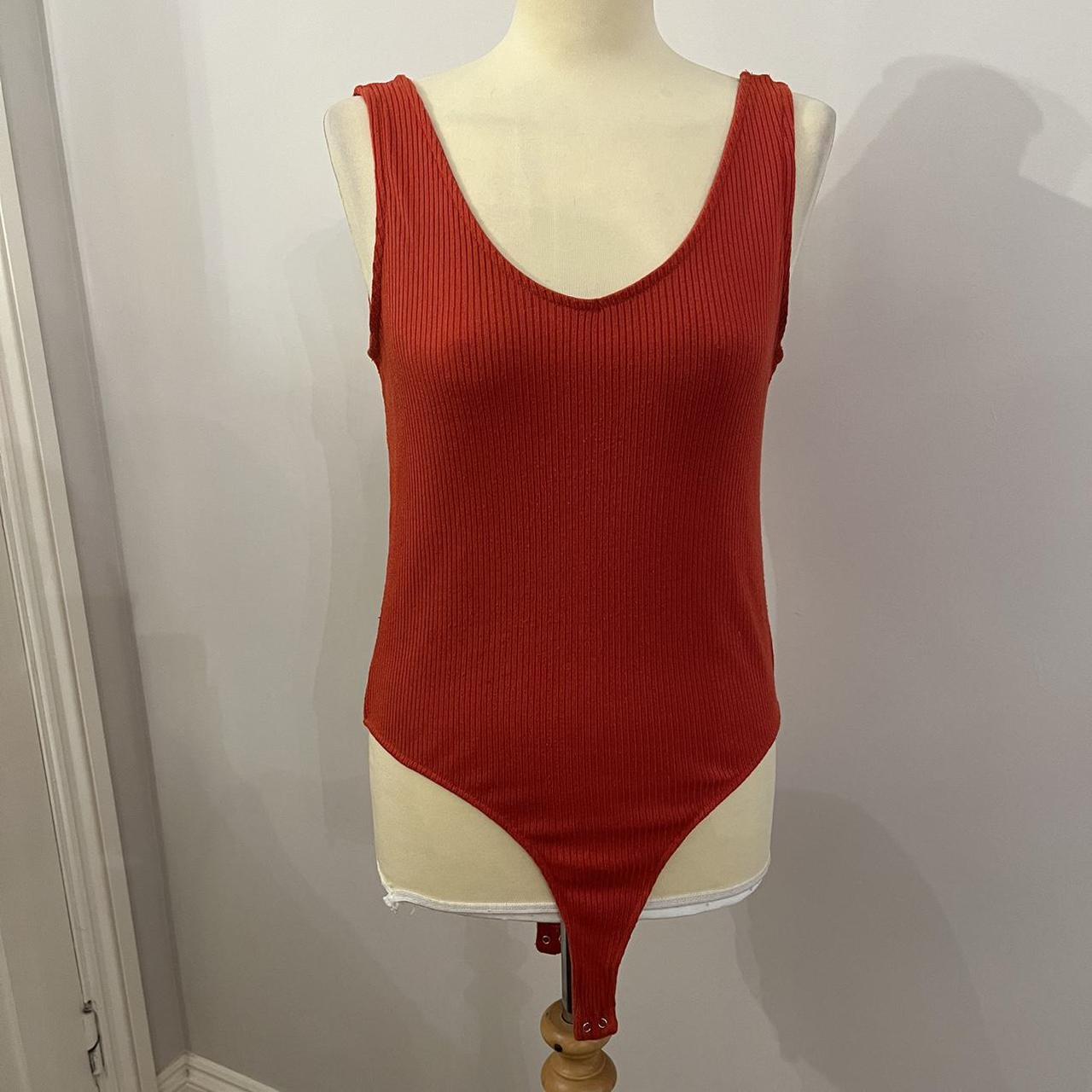 Primark Women's Red and Orange Bodysuit | Depop