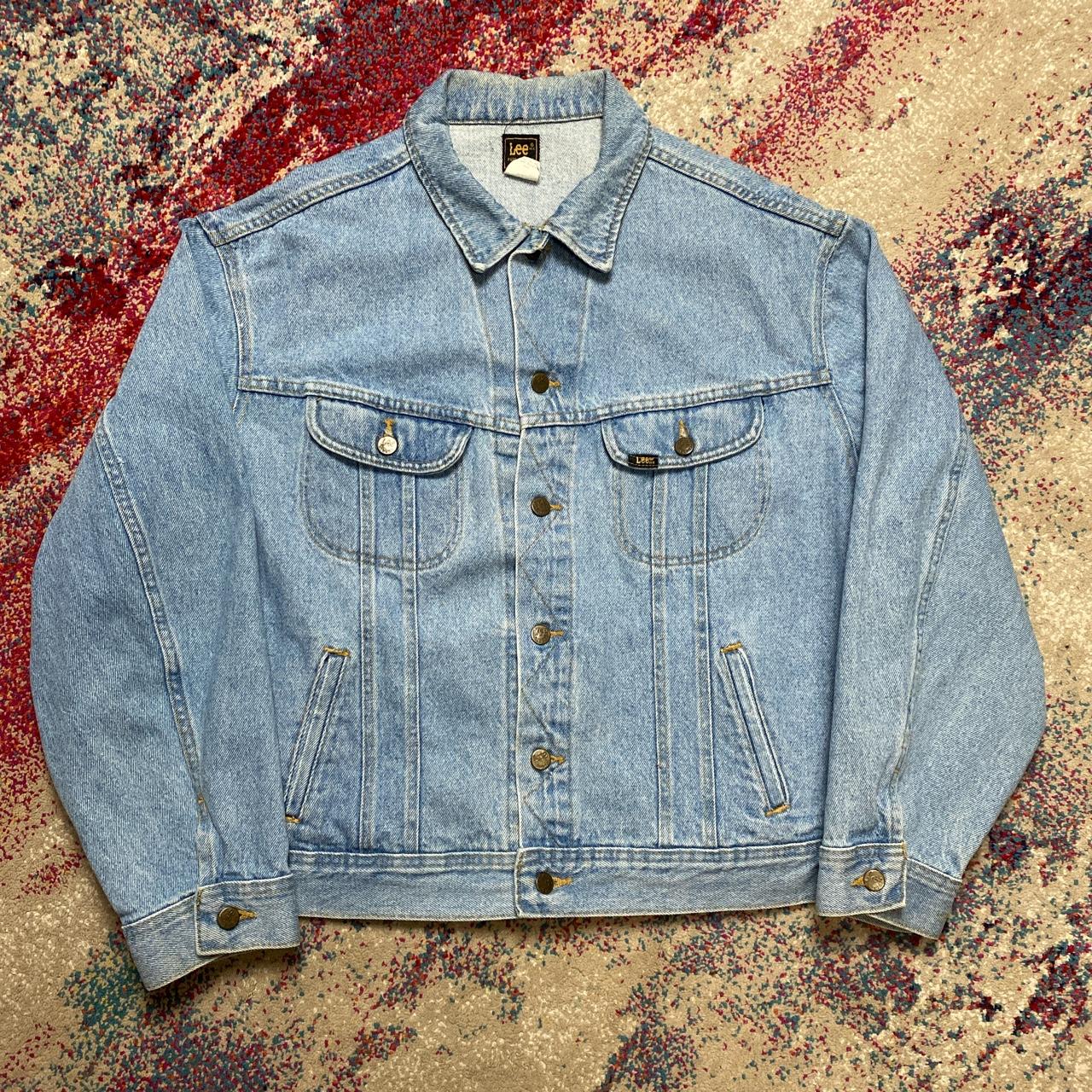 Vintage ‘90 Lee Rides Denim Jacket Color: Light... - Depop