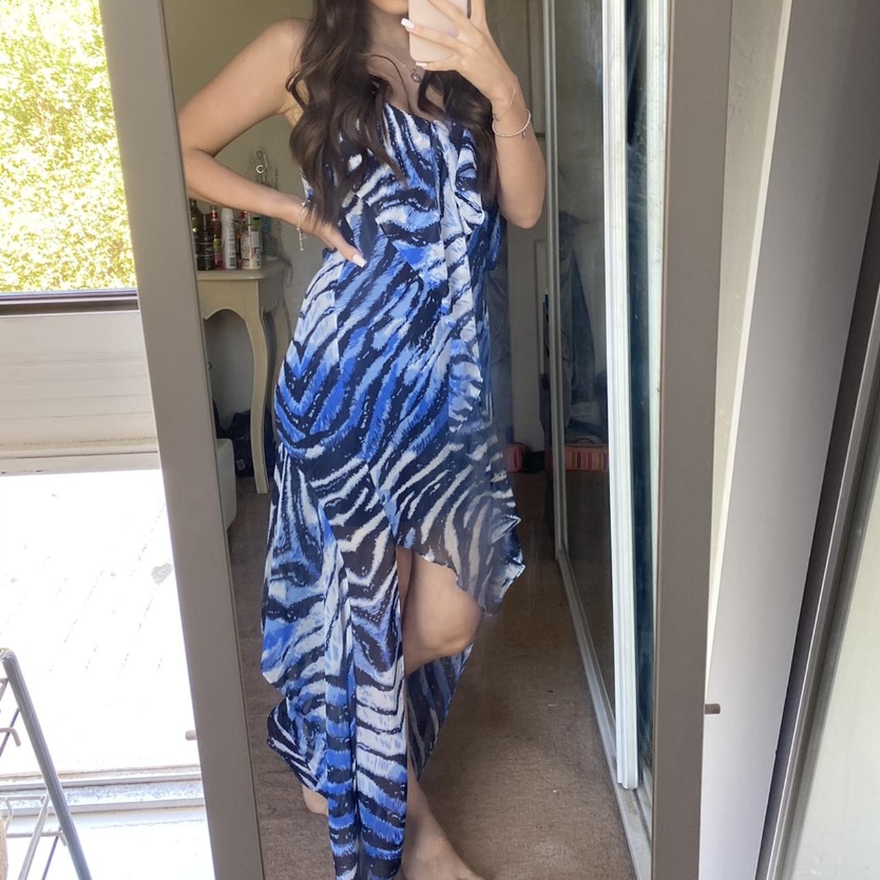 Absolutely stunning Wayne Cooper blue zebra print... - Depop