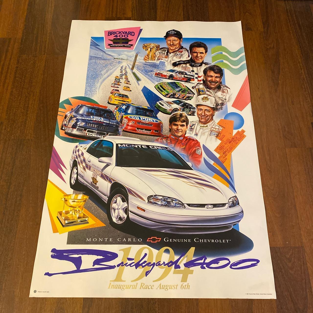 Vintage 1994 brickyard 400 poster ‘ 24x36in Great... - Depop