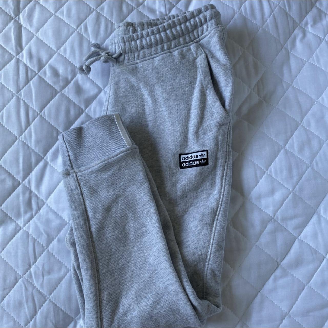 Adidas grey trackies Only worn a couple times Have... - Depop