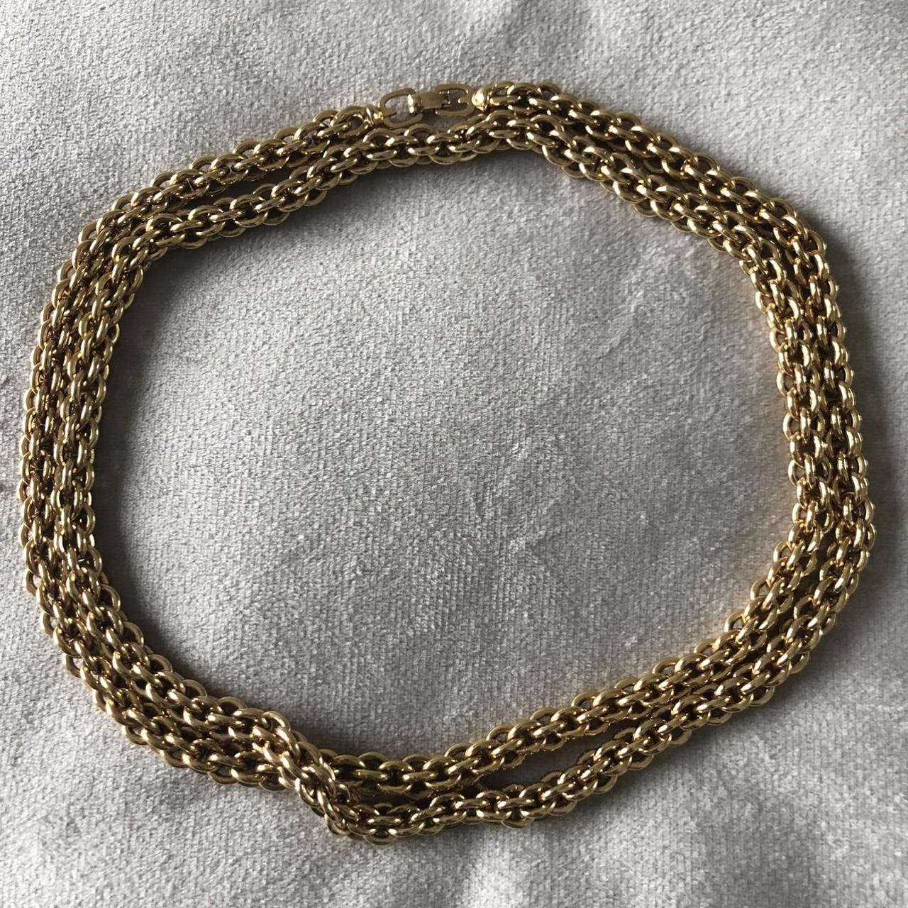 Gold chunky chain necklace Very heavy and durable... - Depop