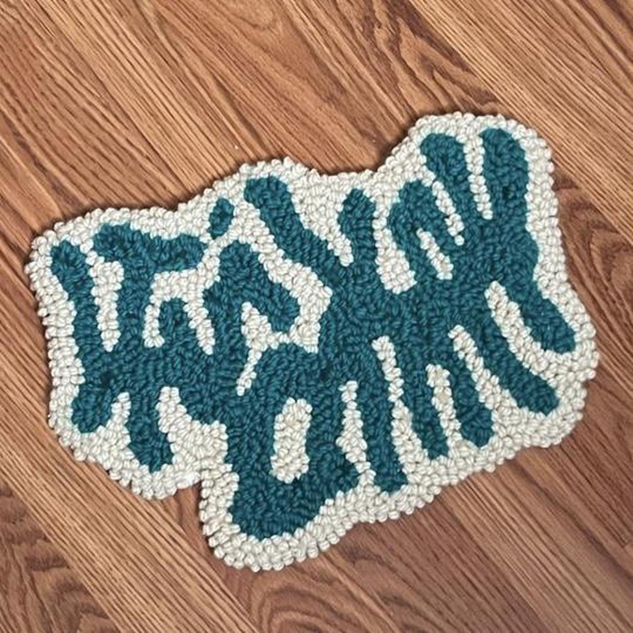 "ITS OKAY" distorted mini rug by me. Punch... - Depop