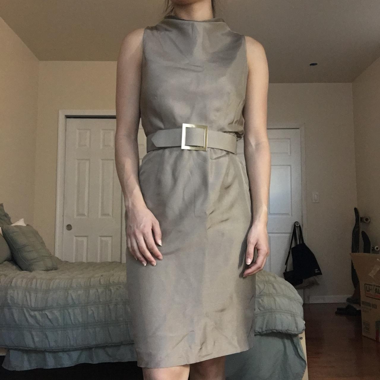 Ellen Tracy Women's Brown Dress | Depop