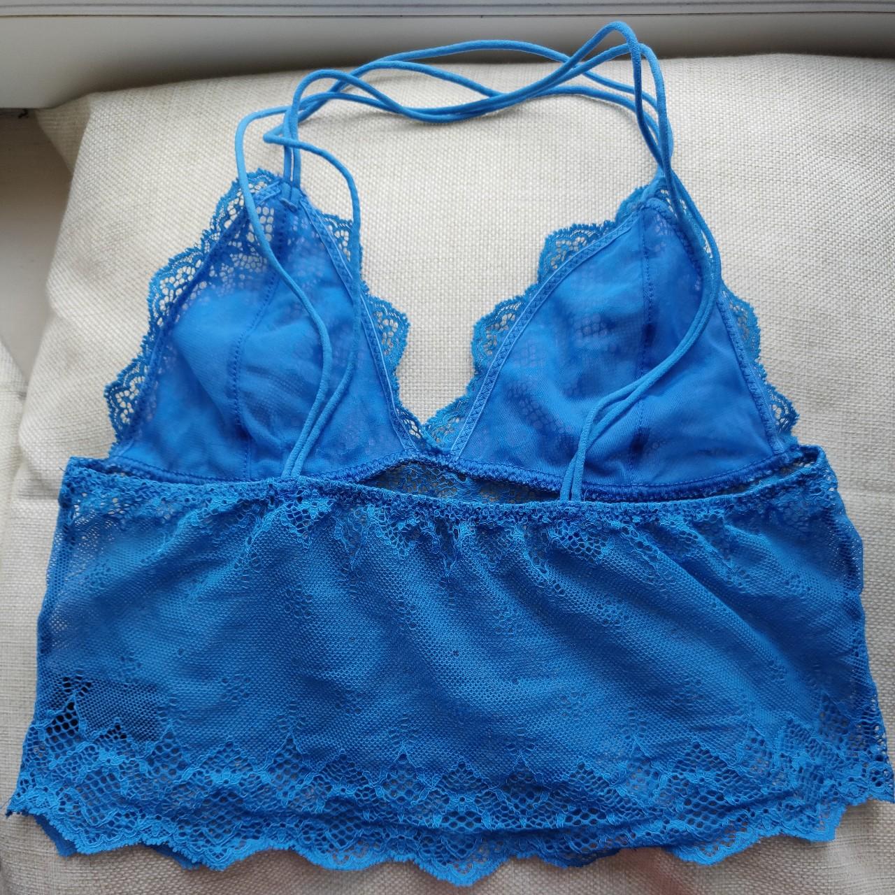 Asos Sexy Lace Bralet Light Blue Depop