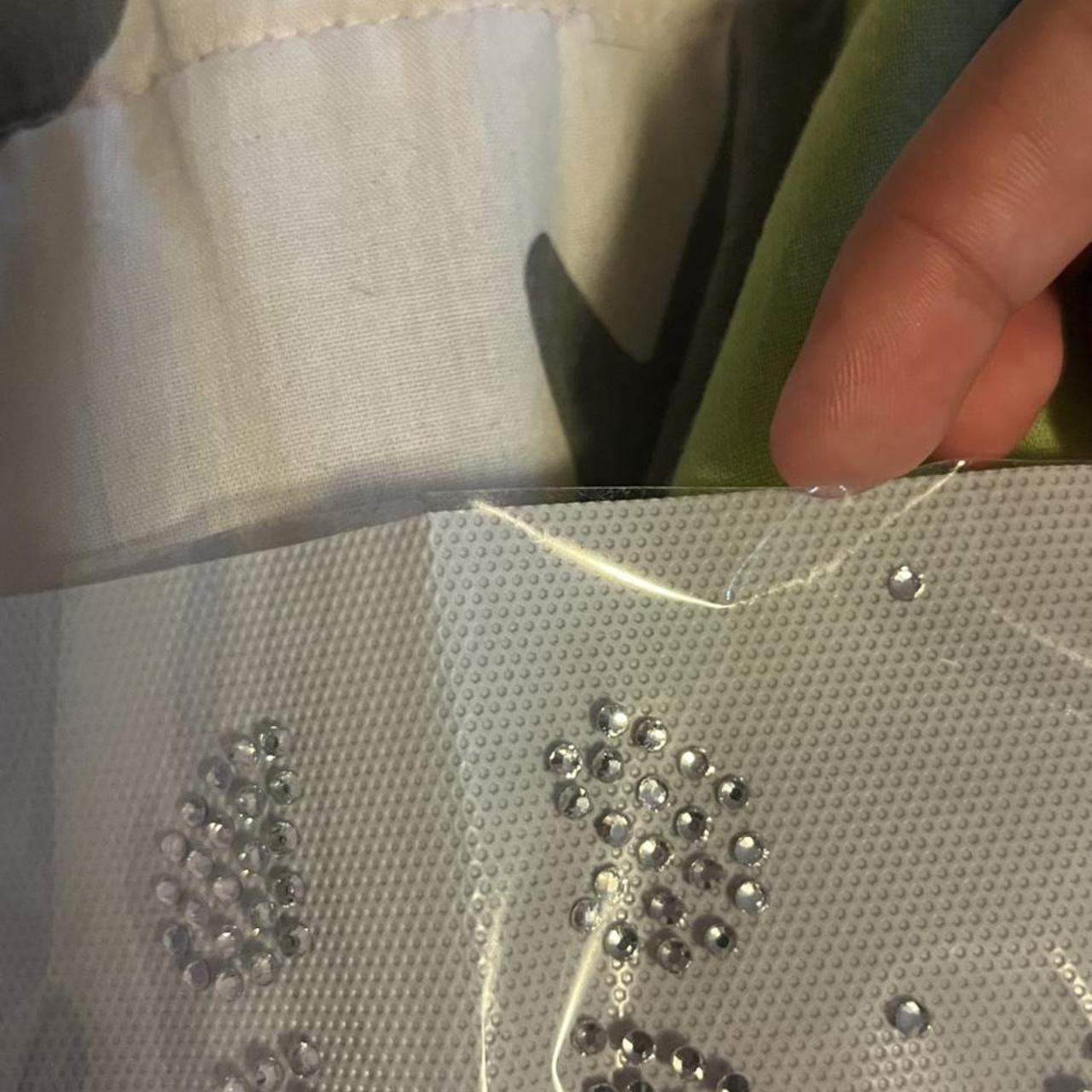 Rhinestone skeleton iron on for y2k skeleton jacket... - Depop