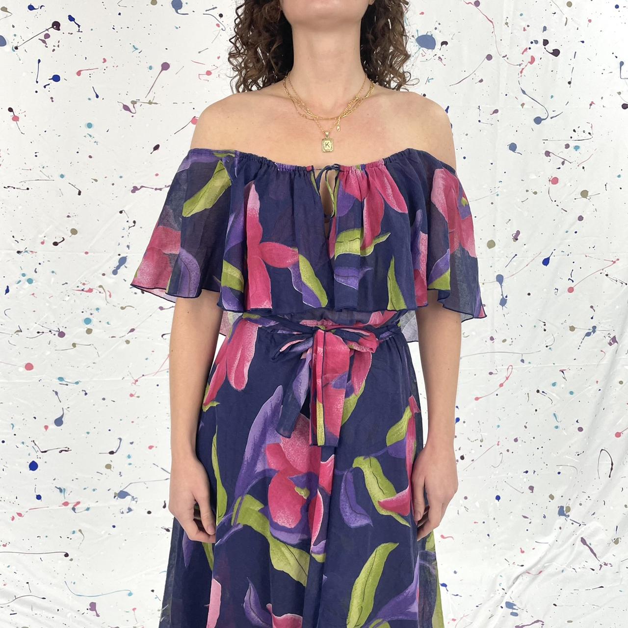 Fall in love with this Vintage 70s off the shoulder... - Depop