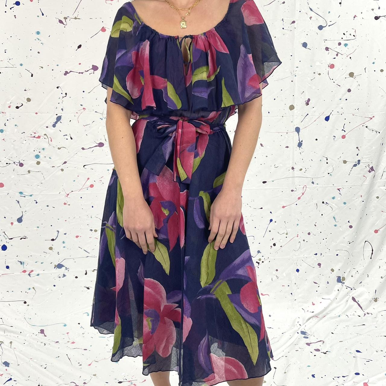 Fall in love with this Vintage 70s off the shoulder... - Depop