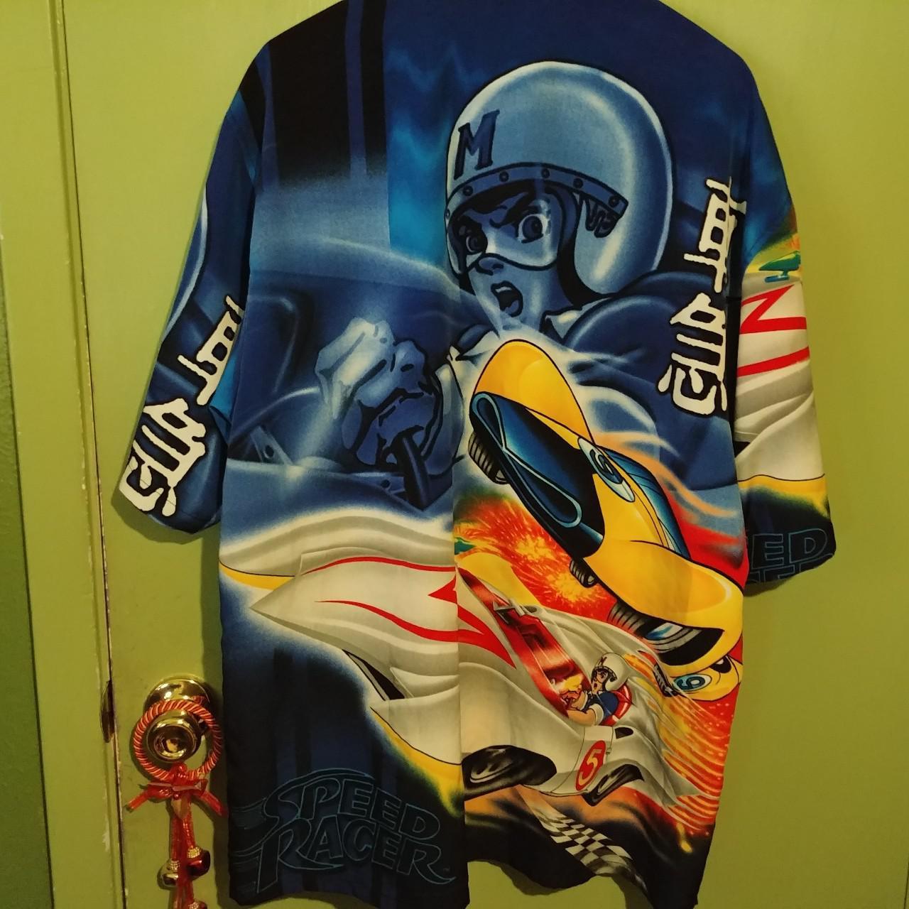 Speed Racer silky shirt. 100% polyester, was tried... - Depop