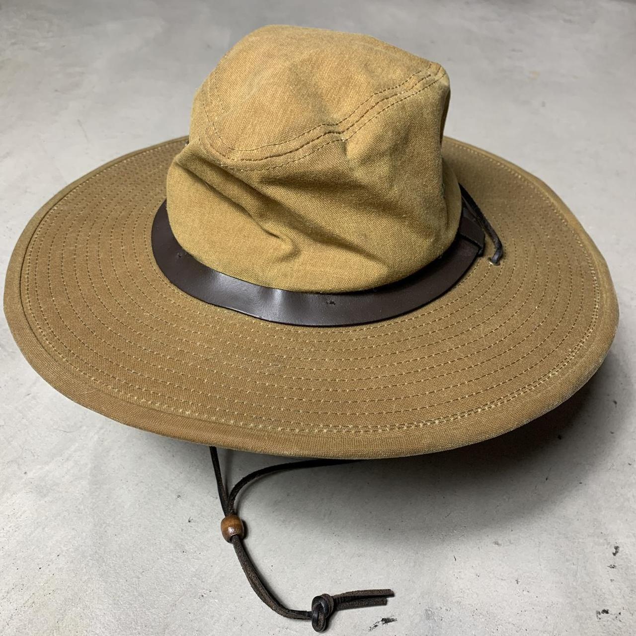 Filson Men's Brown and Tan Hat | Depop