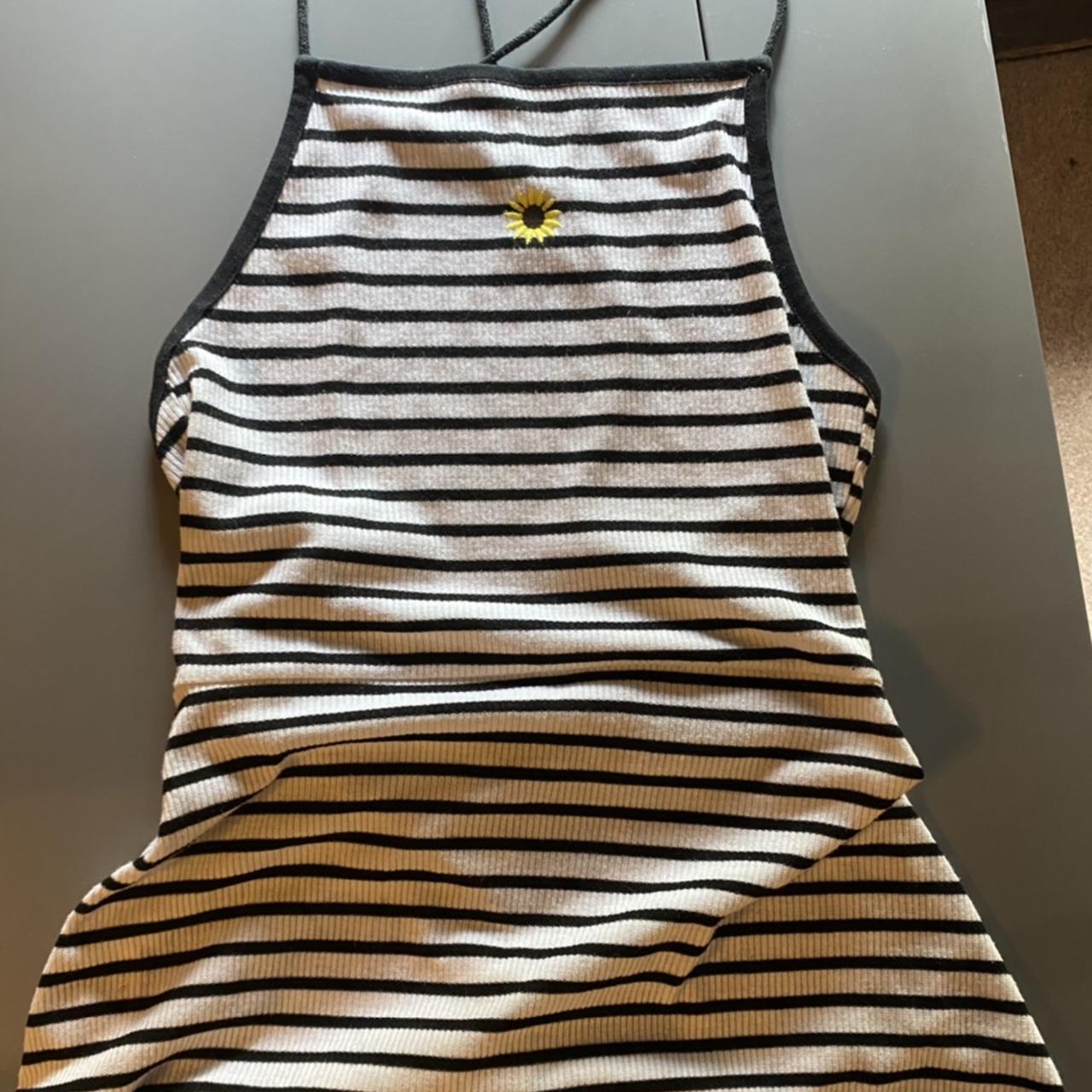 Topshop ribbed dress with string straps, so cute for... - Depop