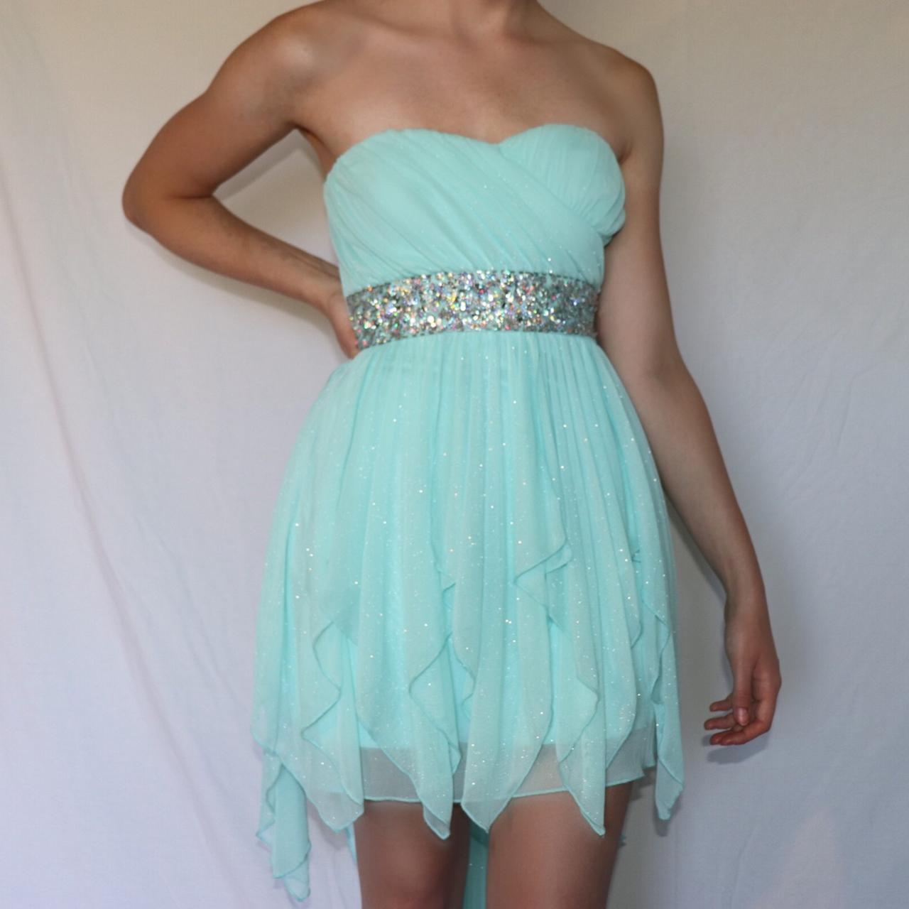 Aqua/sea foam green prom dress from Windsor.... - Depop