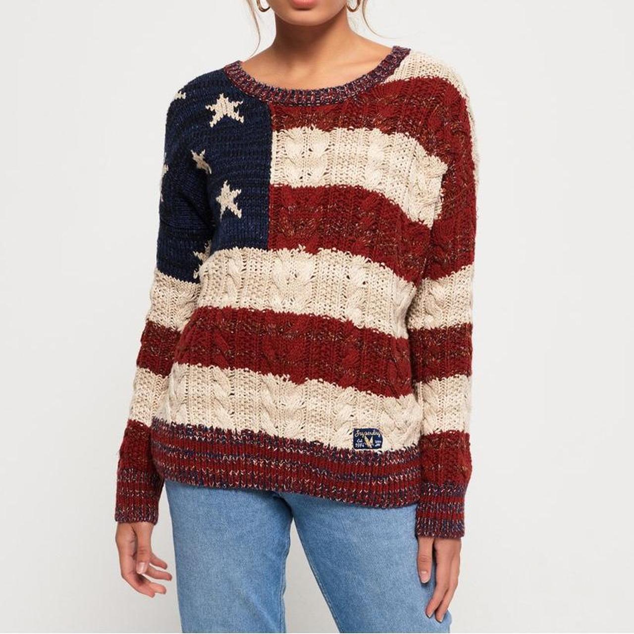 Americana cable knit jumper from superdry. Super... - Depop